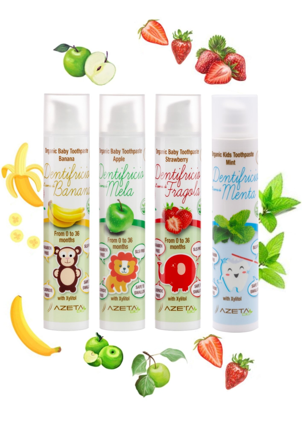 ORGANIC BABY TOOTHPASTE 0-36 MONTHS – AZETA bio